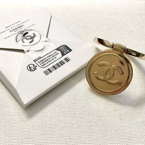 CHANEL | Accessories | Authentic Chanel Gold Logo Phone Ring Holder ...